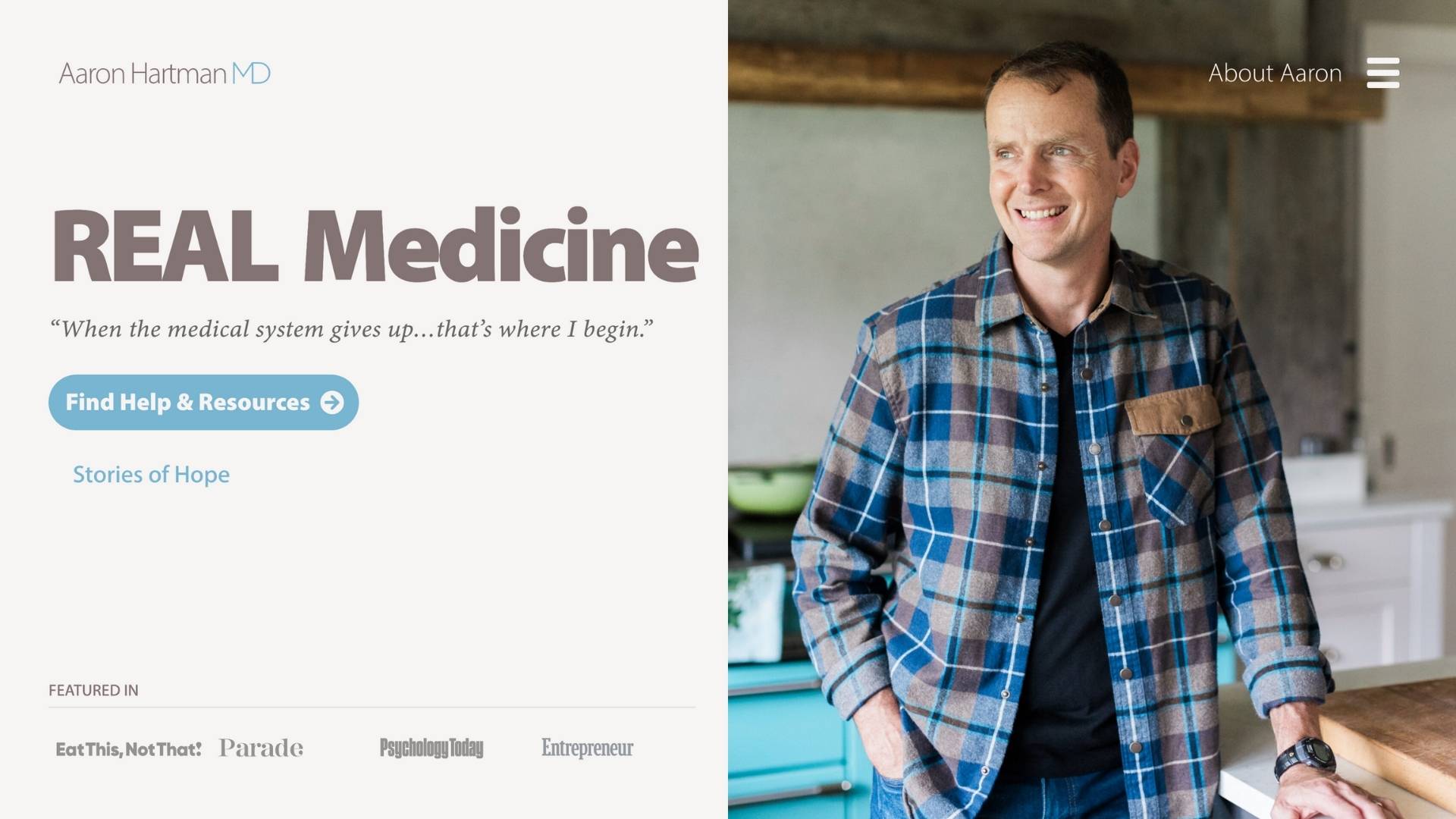 Aaron Hartman MD | REAL Medicine for the Medically Abandoned